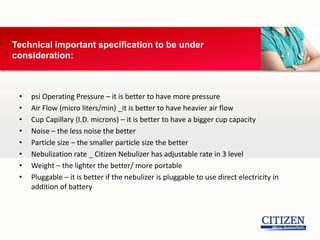 CITIZEN Nebulizer Segment | PPTX