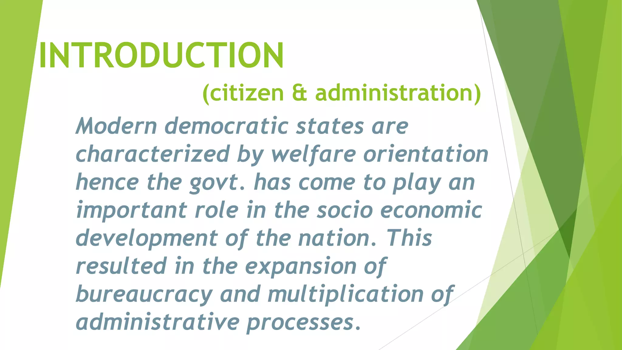 Citizen and administration | PPTX