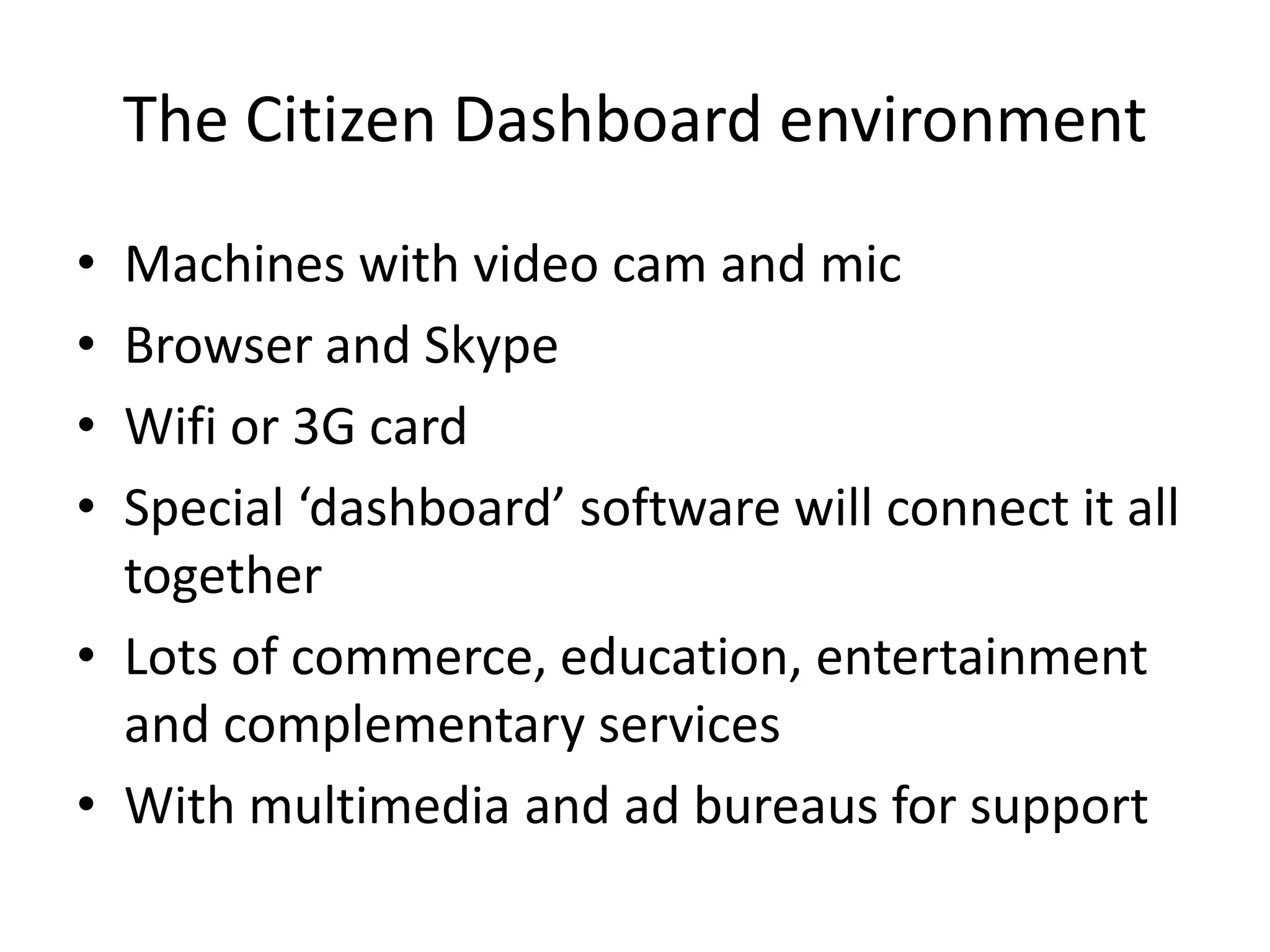 Citizen Dashboard Proposal | PPTX