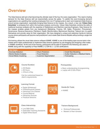 Citizen Data Science Training using KNIME | PDF