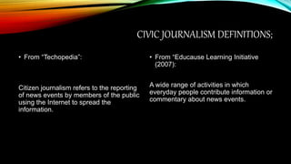 Citizen and embedded journalism | PPTX