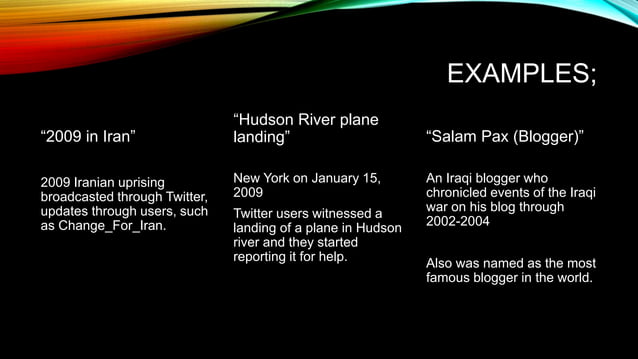 Citizen and embedded journalism | PPTX | Media Industry | Industries