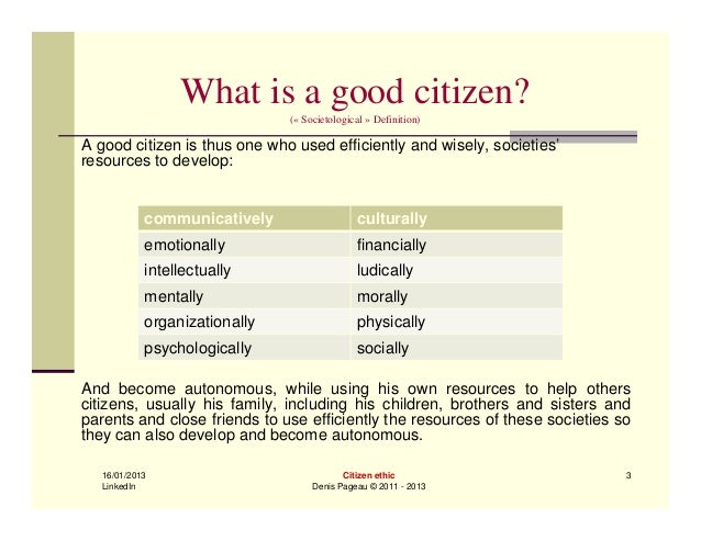 Citizen ethic