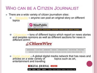 Citizen journalism | PPTX