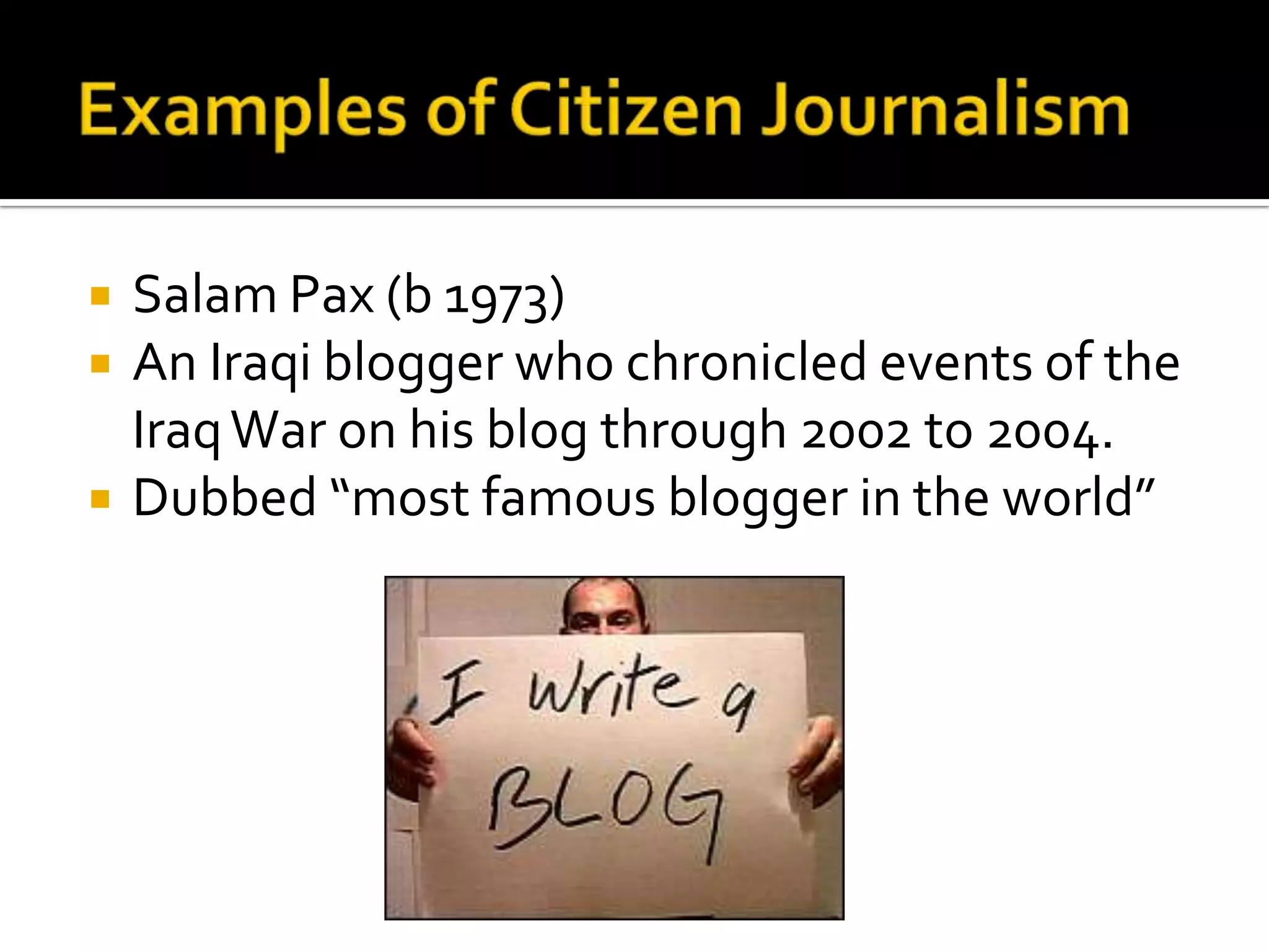 Citizen journalism | PPTX