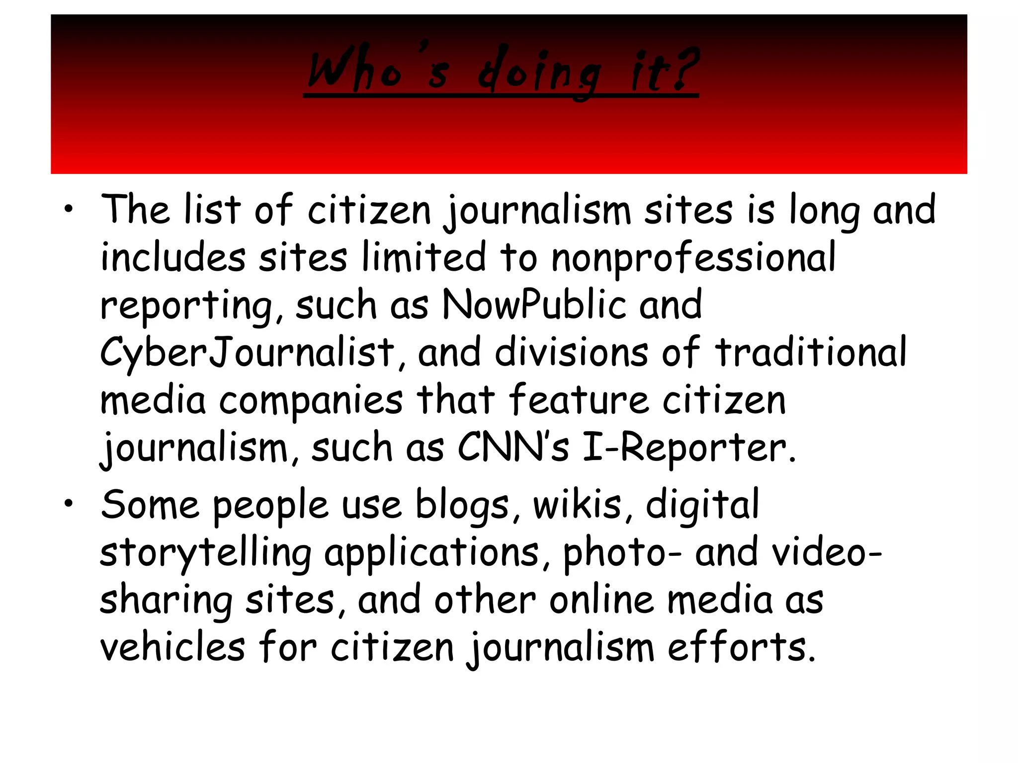 Citizen Journalism | PPT