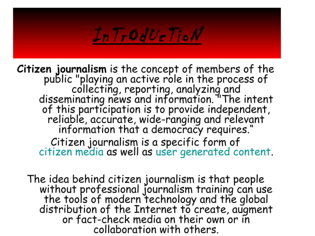 Citizen Journalism | PPT