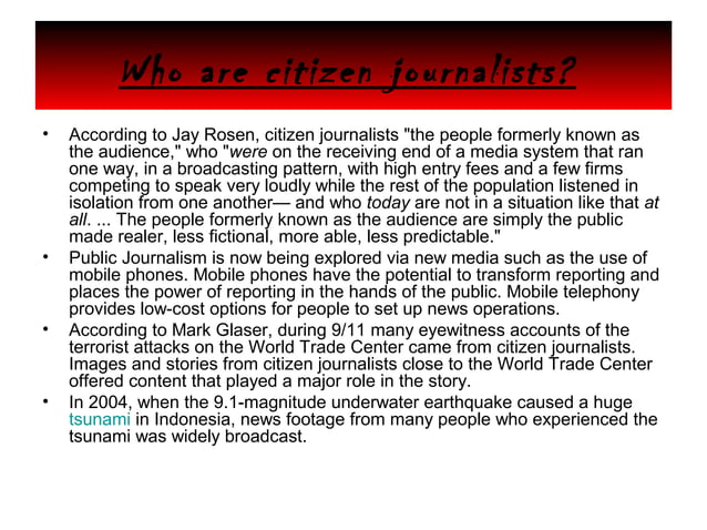 Citizen Journalism | PPT