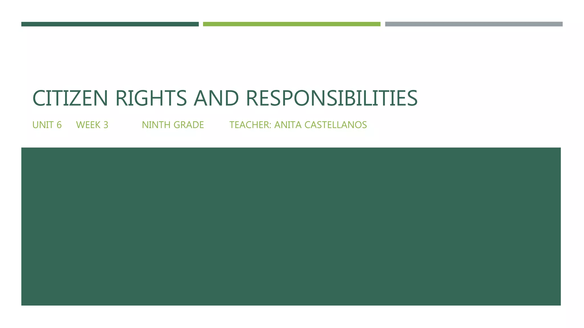 Citizen rights and responsibilities | PPT