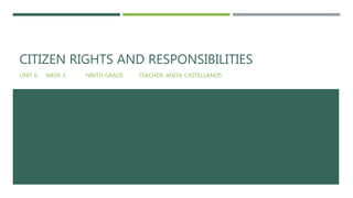 Citizen rights and responsibilities | PPT