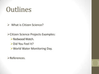 Citizen science | PPTX | Landscaping | Home & Garden