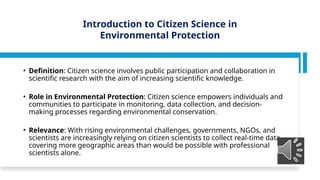 Role of Citizen Science in Environment Protection | PPTX