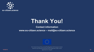 Citizen science characteristics webinar | PPT
