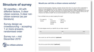 Citizen science characteristics webinar | PPT