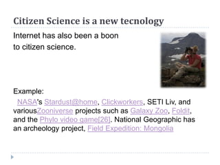 Citizen science presentation | PPTX