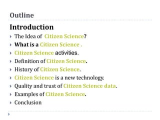 Citizen science presentation | PPTX