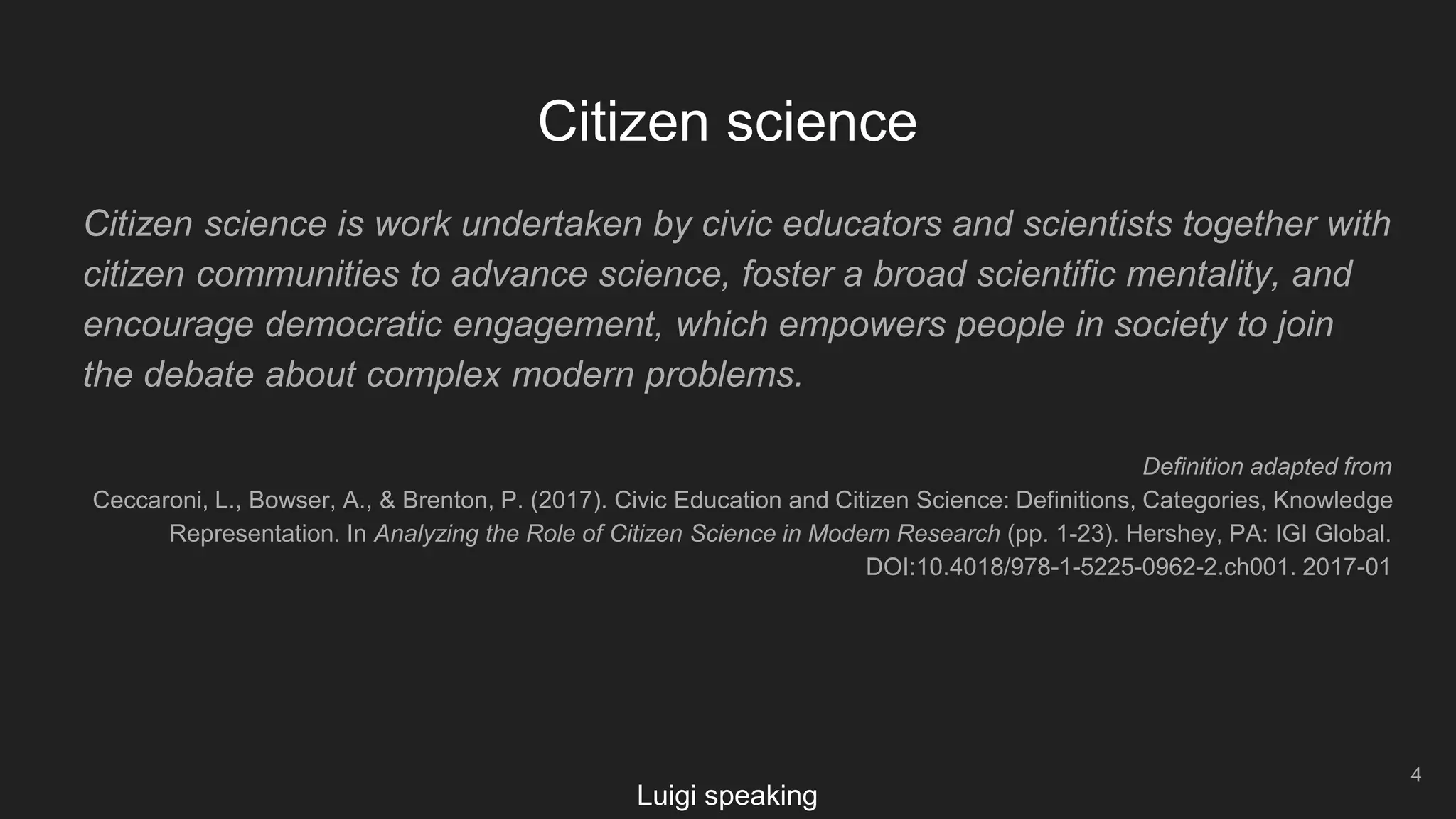 Citizen science, training, data quality and interoperability | PPT