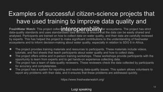 Citizen science, training, data quality and interoperability | PPT