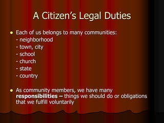 Citizens civics powerpoint | PPTX