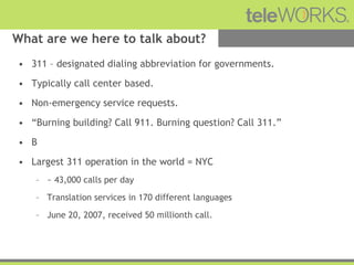Citizen service & 311 | PPT