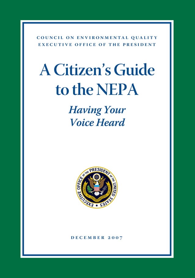 Citizens Guide To NEPA | PDF