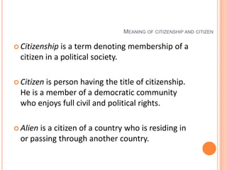 Citizenship | PPTX