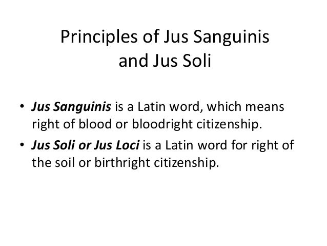 Jus soli, jus sanguinis (ou seja, o debate político atual na Itália ...