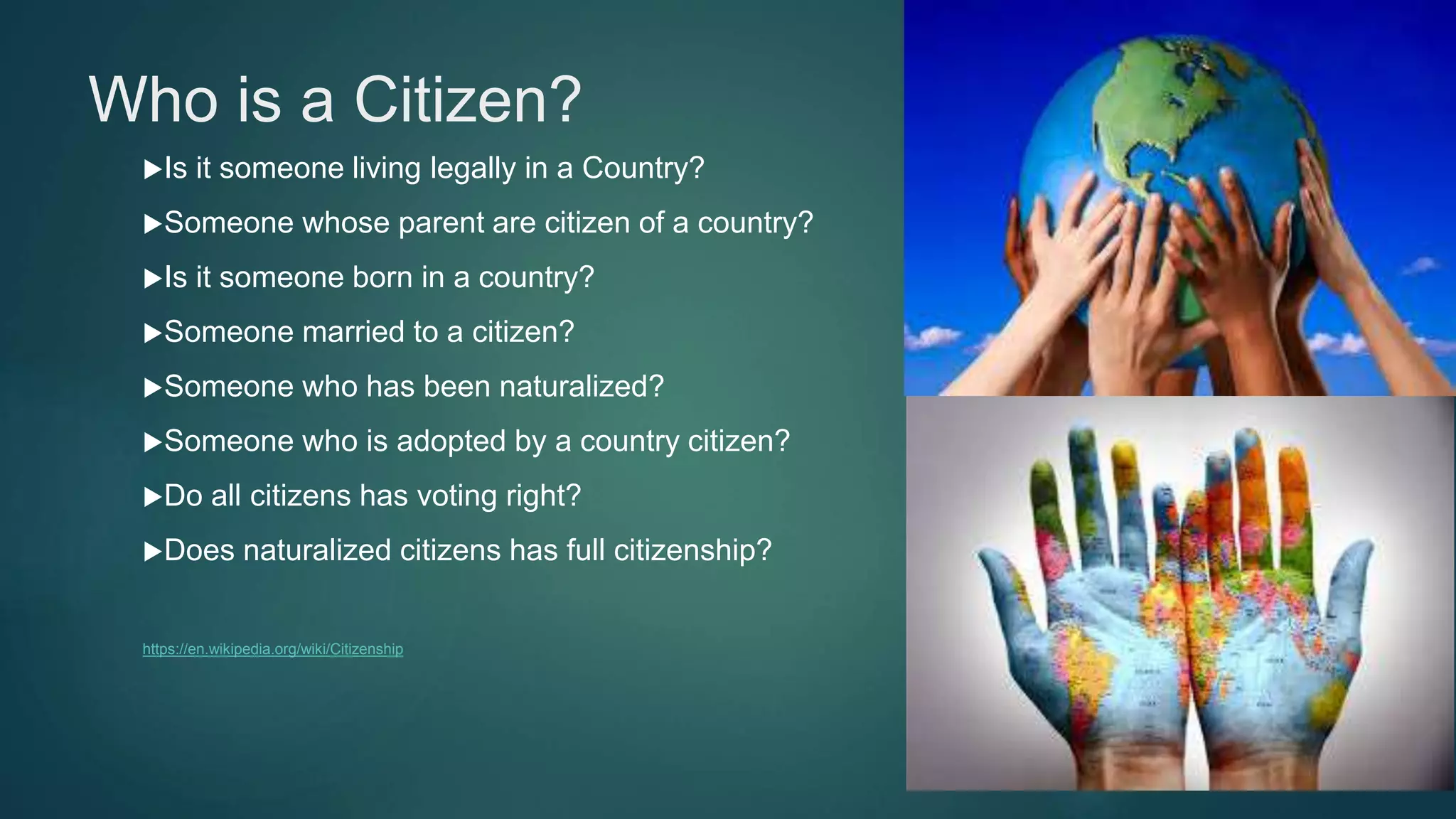 Citizenship group assignment | PPT