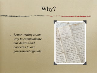 Letter Writing & Citizenship | ZIP | Civic affairs | Politics