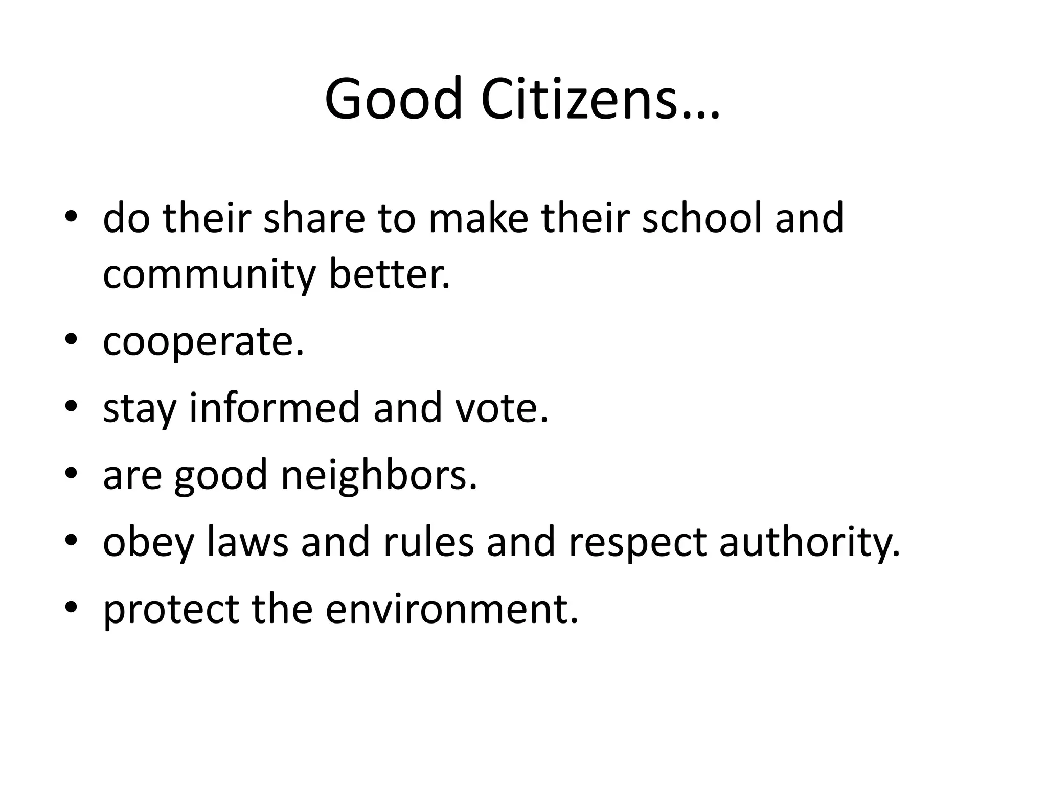 BMS Character Education - Citizenship | PPT