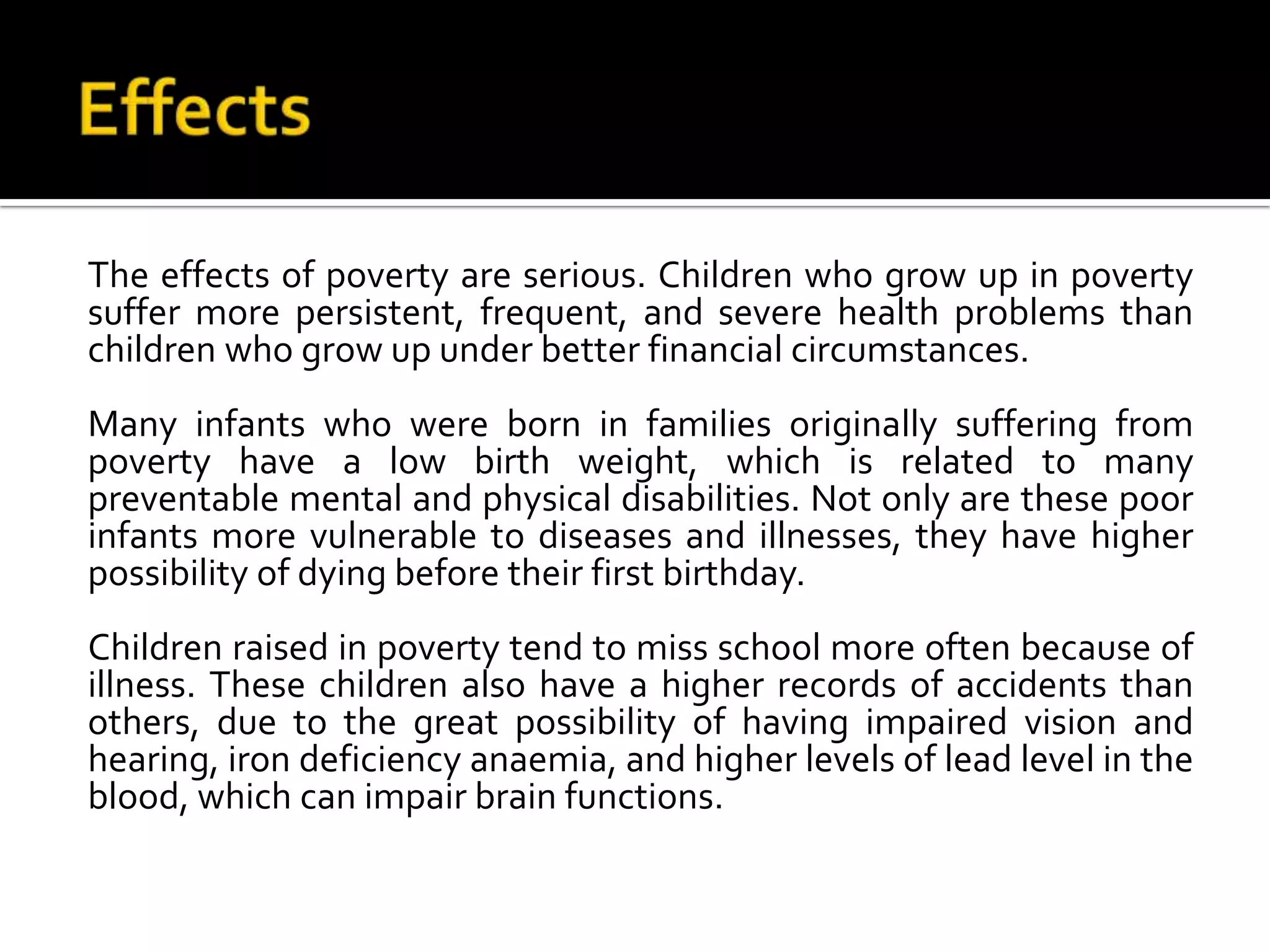 Causes and Effects of Poverty | PPTX