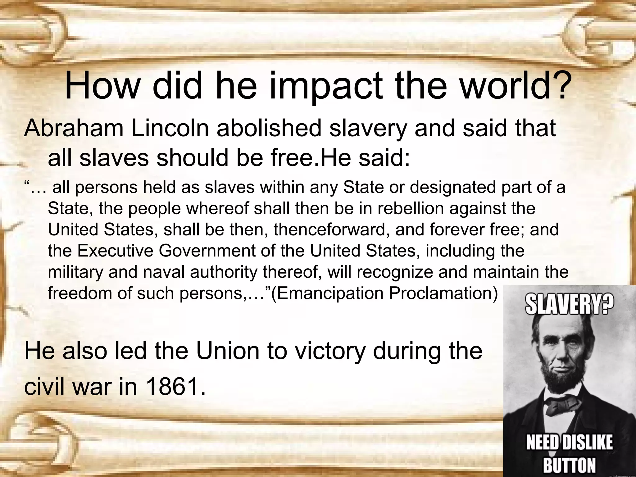 Citizenship (Abraham Lincoln) | PPT