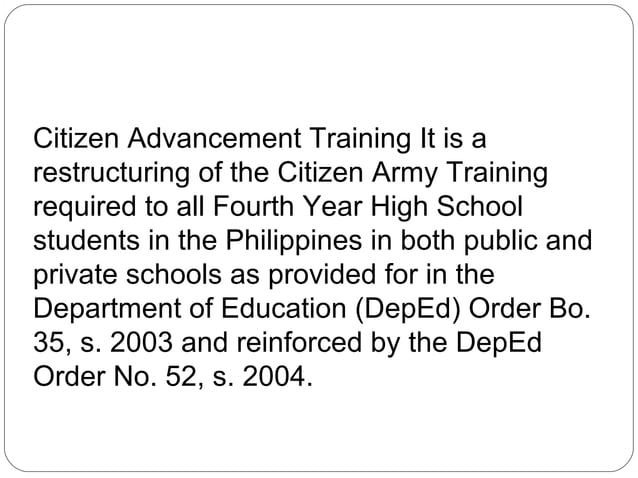 Citizenship advancement training | PPT