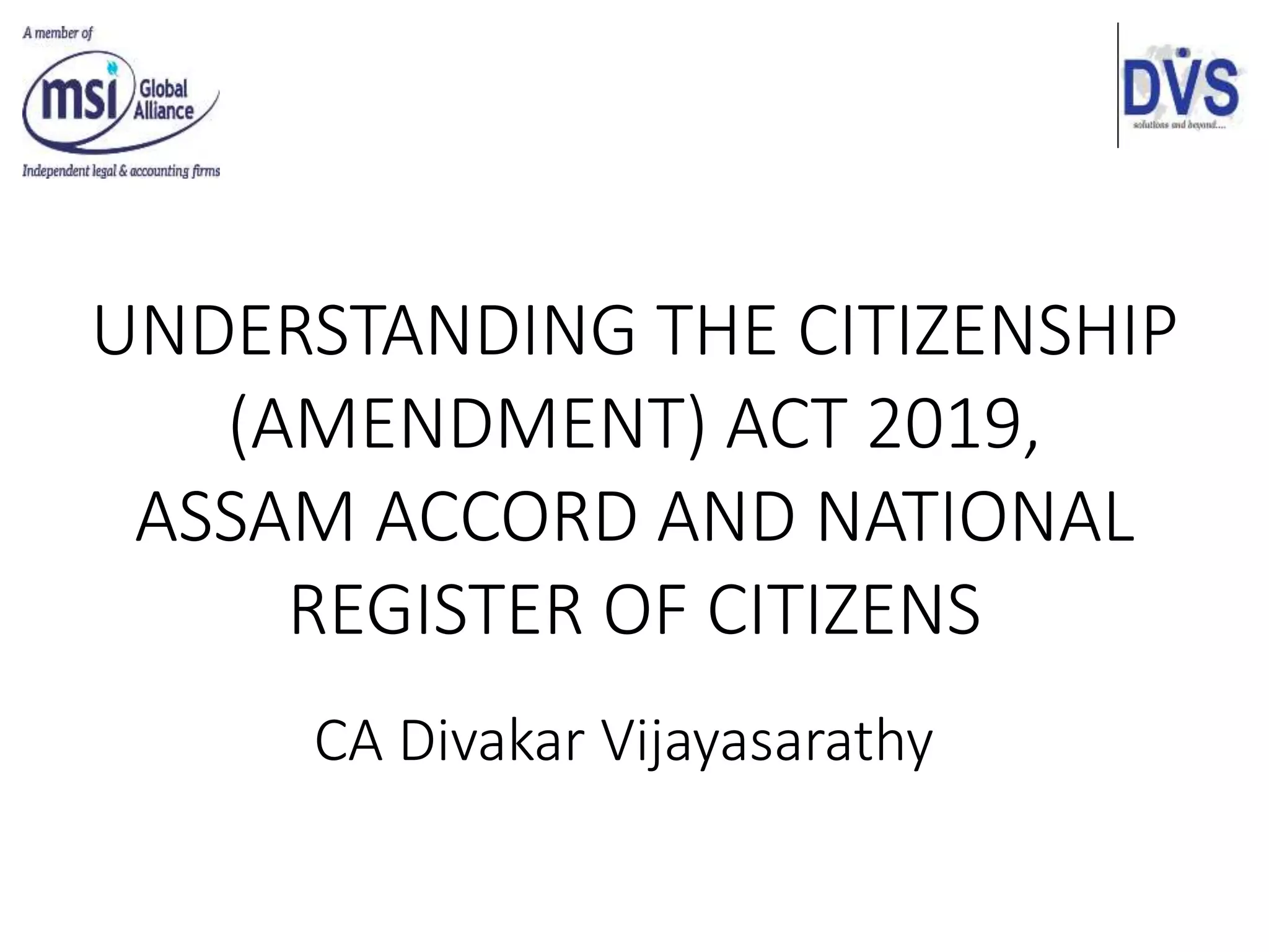 Understanding Citizenship (Amendment) Act 2019, Assam Accord and ...