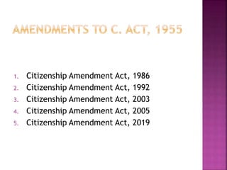 Citizenship amendment act, 2019 original | PPTX