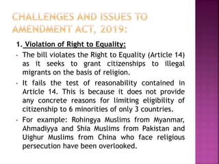 Citizenship amendment act, 2019 original | PPTX