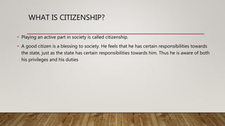Citizenship and human resources | PPTX
