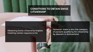Citizenship by Descent in Switzerland | PDF