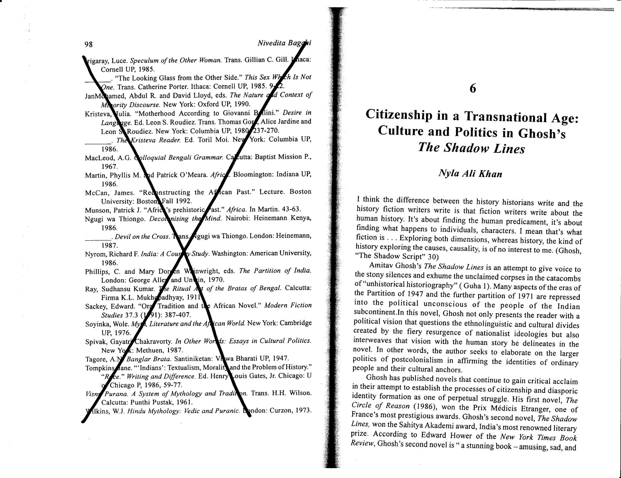 Citizenship in a Transnational Age: Culture and Politics in Ghosh's The ...