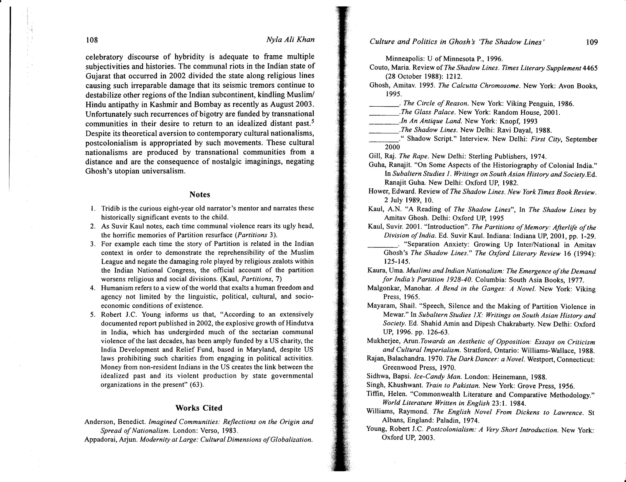 Citizenship in a Transnational Age: Culture and Politics in Ghosh's The ...