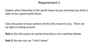 Citizenship in the world power point | PPTX