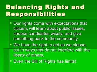 Citizenship Rights And Responsibilities | PPT