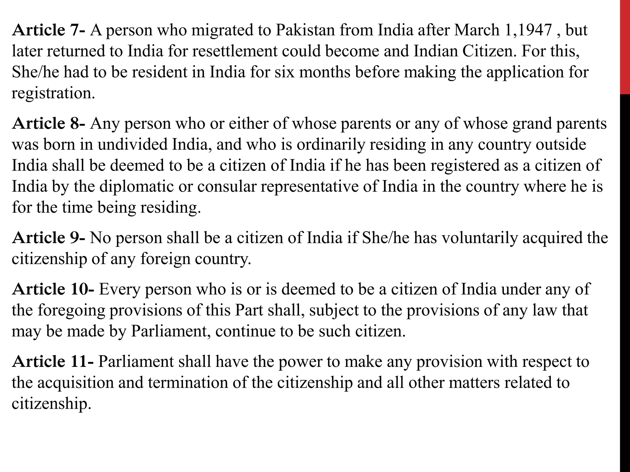 Citizenship rules in india | PPTX