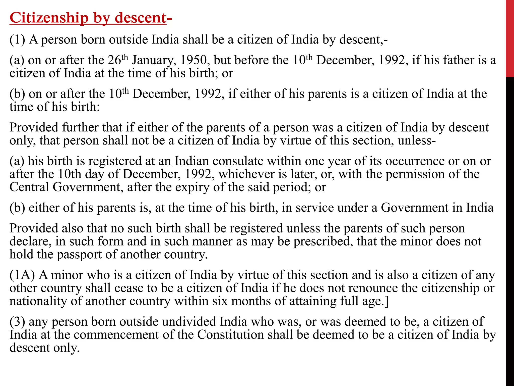 Citizenship rules in india | PPTX