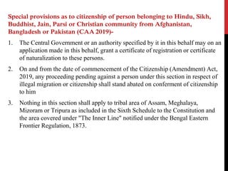 Citizenship rules in india | PPTX