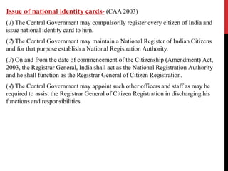 Citizenship rules in india | PPTX