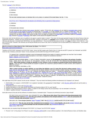 Citizenship Status v. Tax Status, ForM #10.011