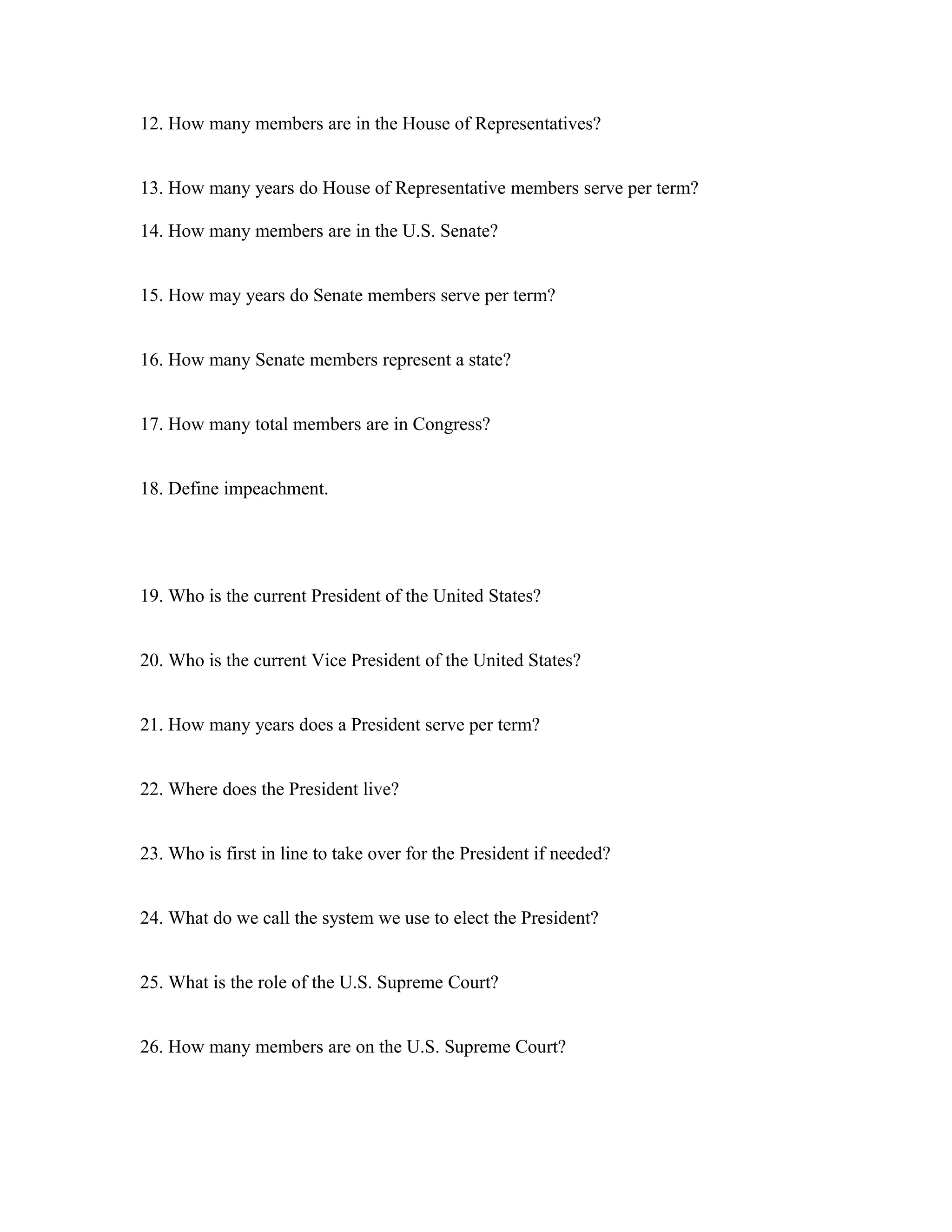 Citizenship study guide 15 | PDF