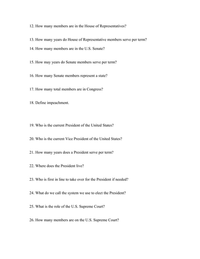 Citizenship study guide 15 | PDF