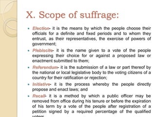 Citizenship & suffrage | PPTX | Elections | Politics